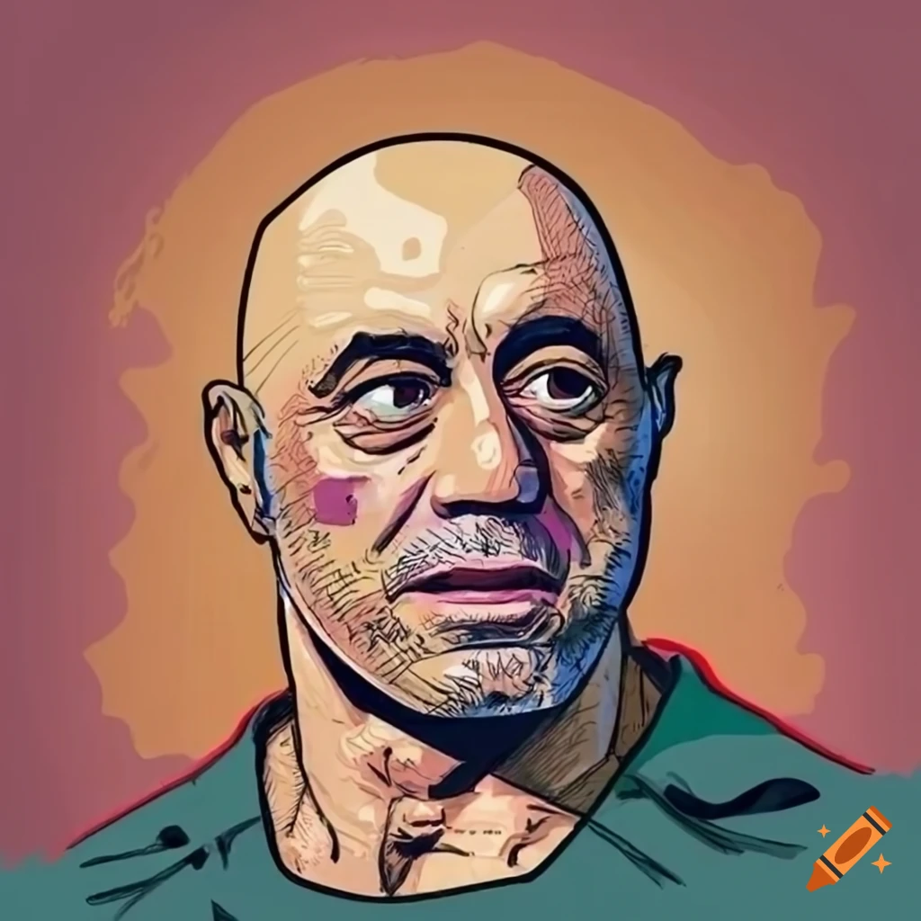 Cartoon joe rogan drawing