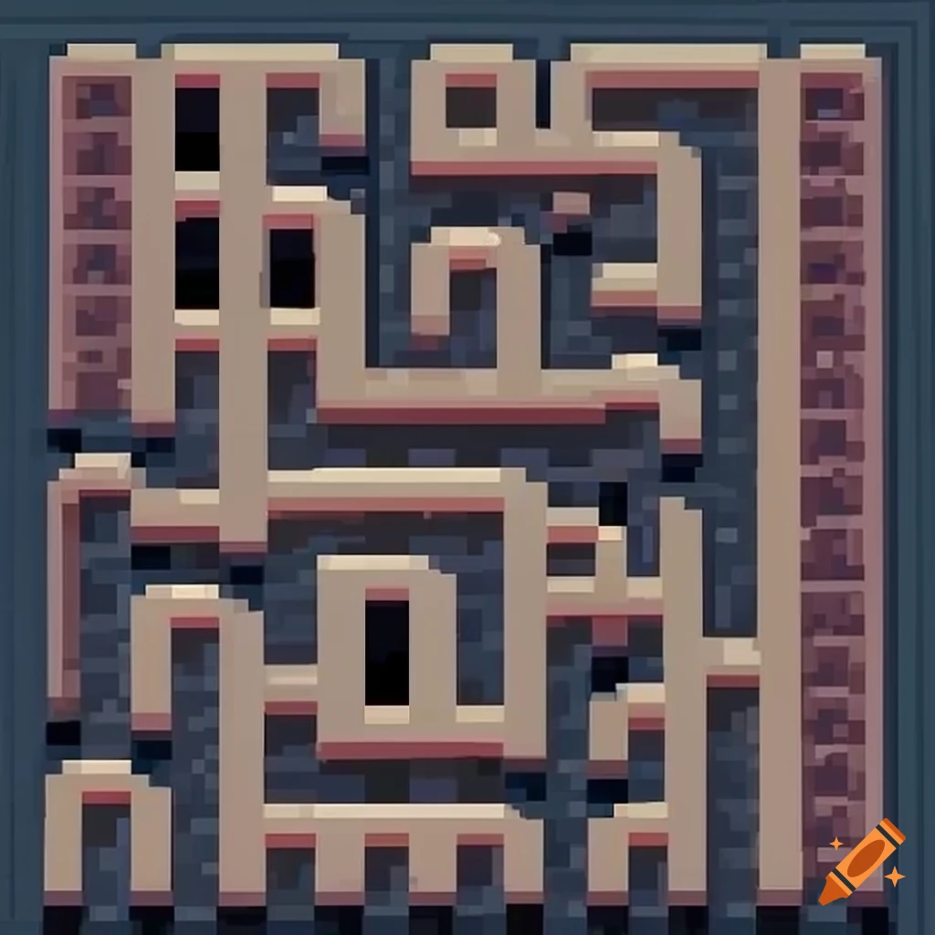 Pixelart maze on Craiyon