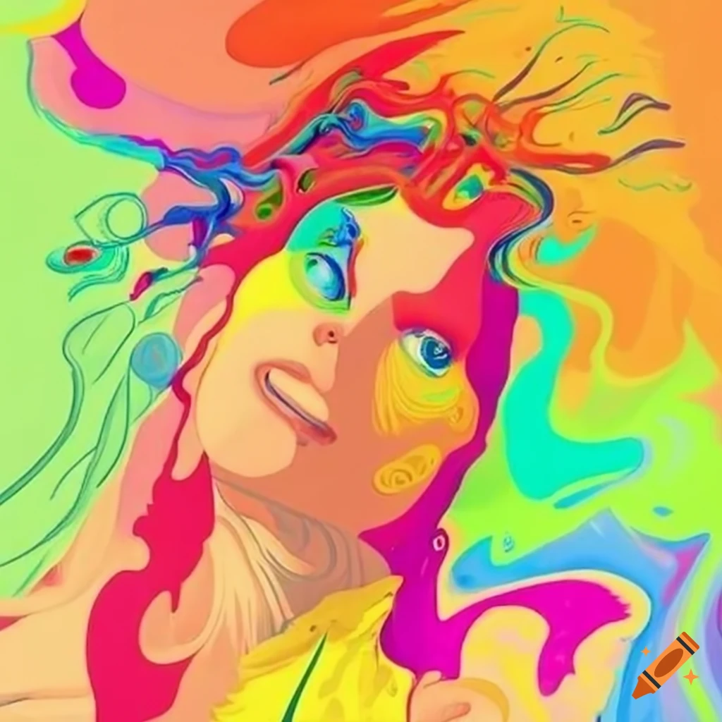 Saint outrageous colors waterpaint simple lines