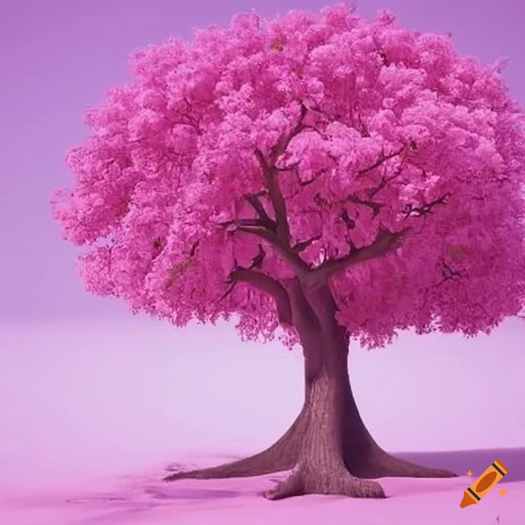 Pink tree on Craiyon