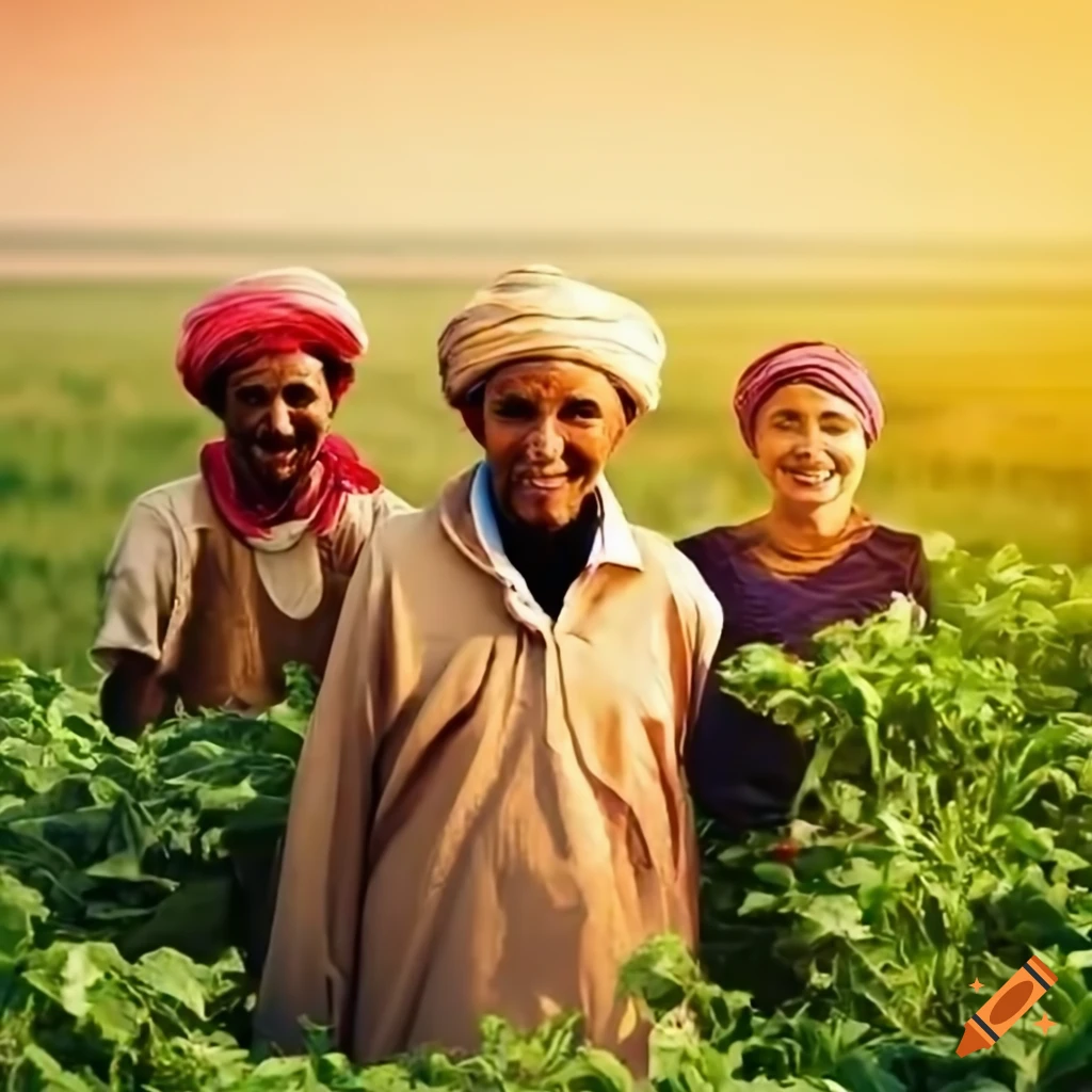 Image depicting a group of moroccan farmers proud of their role in ...