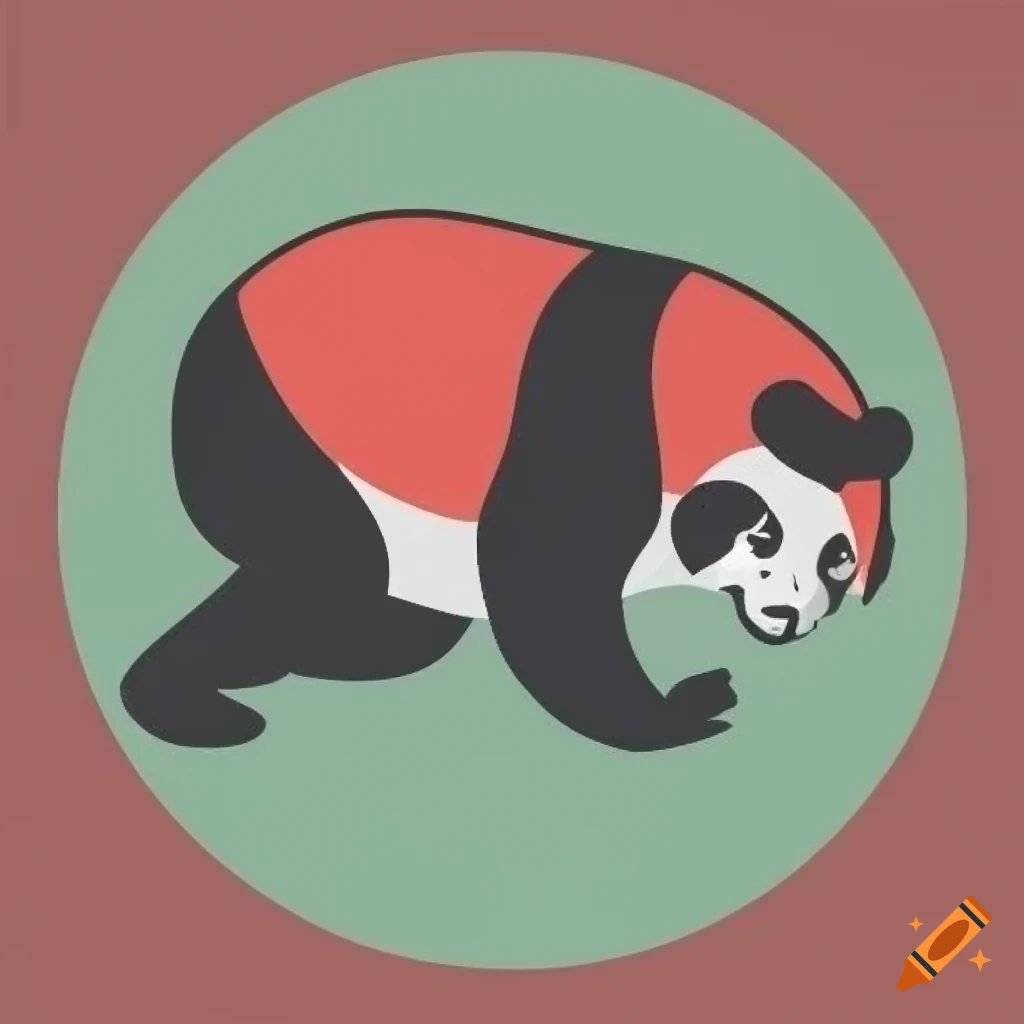 Panda salmon logo vector on Craiyon