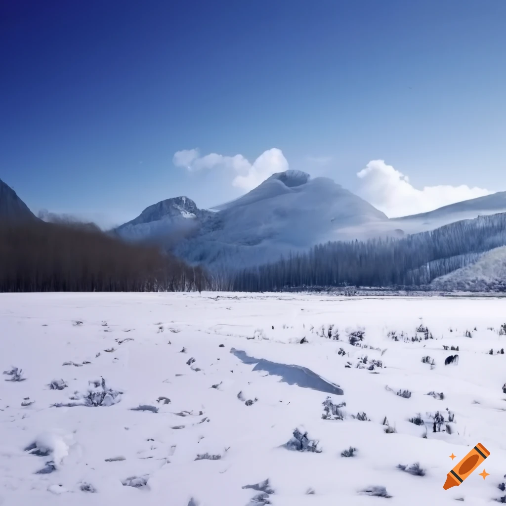 Vast snowy landscapes