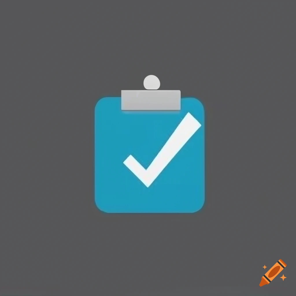 An iOS app icon with a clipboard containing checklists in material ...