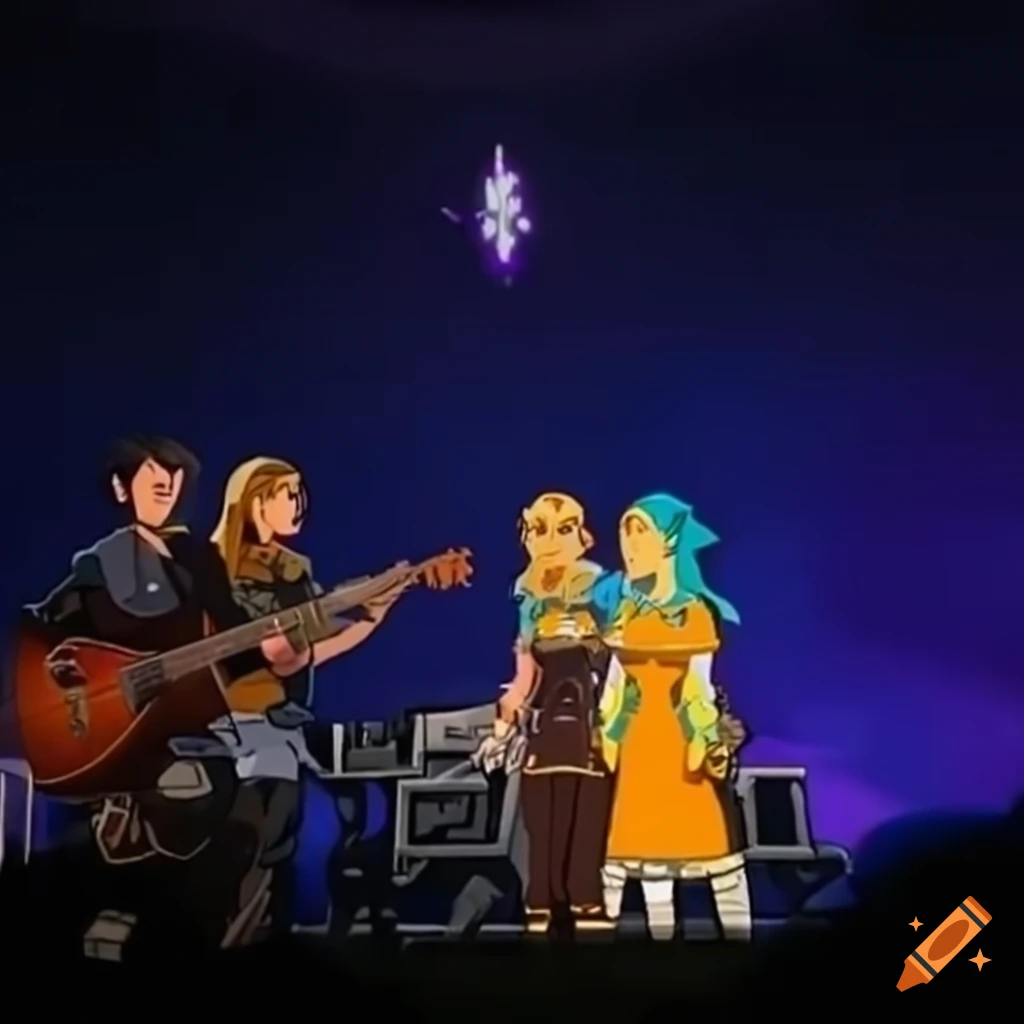 Breath of the wild link and princess zelda listening to steve miller ...