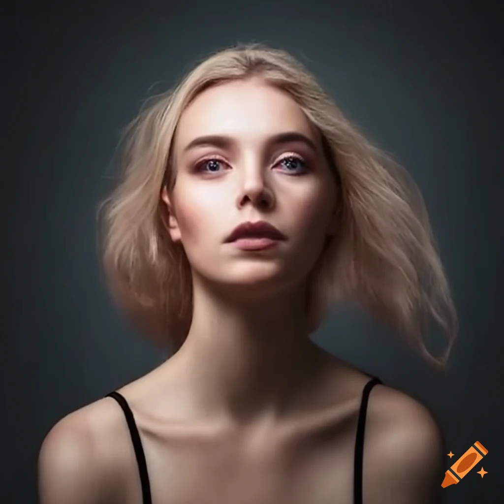 Female with average weight and average look, no makeup on Craiyon