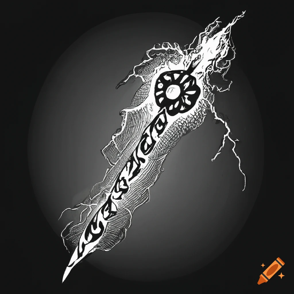 A lightning empowered flail with each head representing a different ...