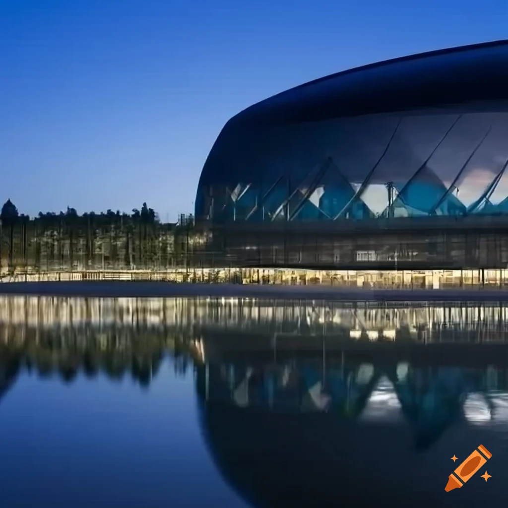 Architecture exterior of modern sporting complex