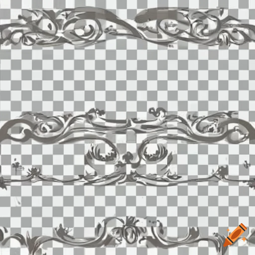 Victorian style flourishes, transparent background