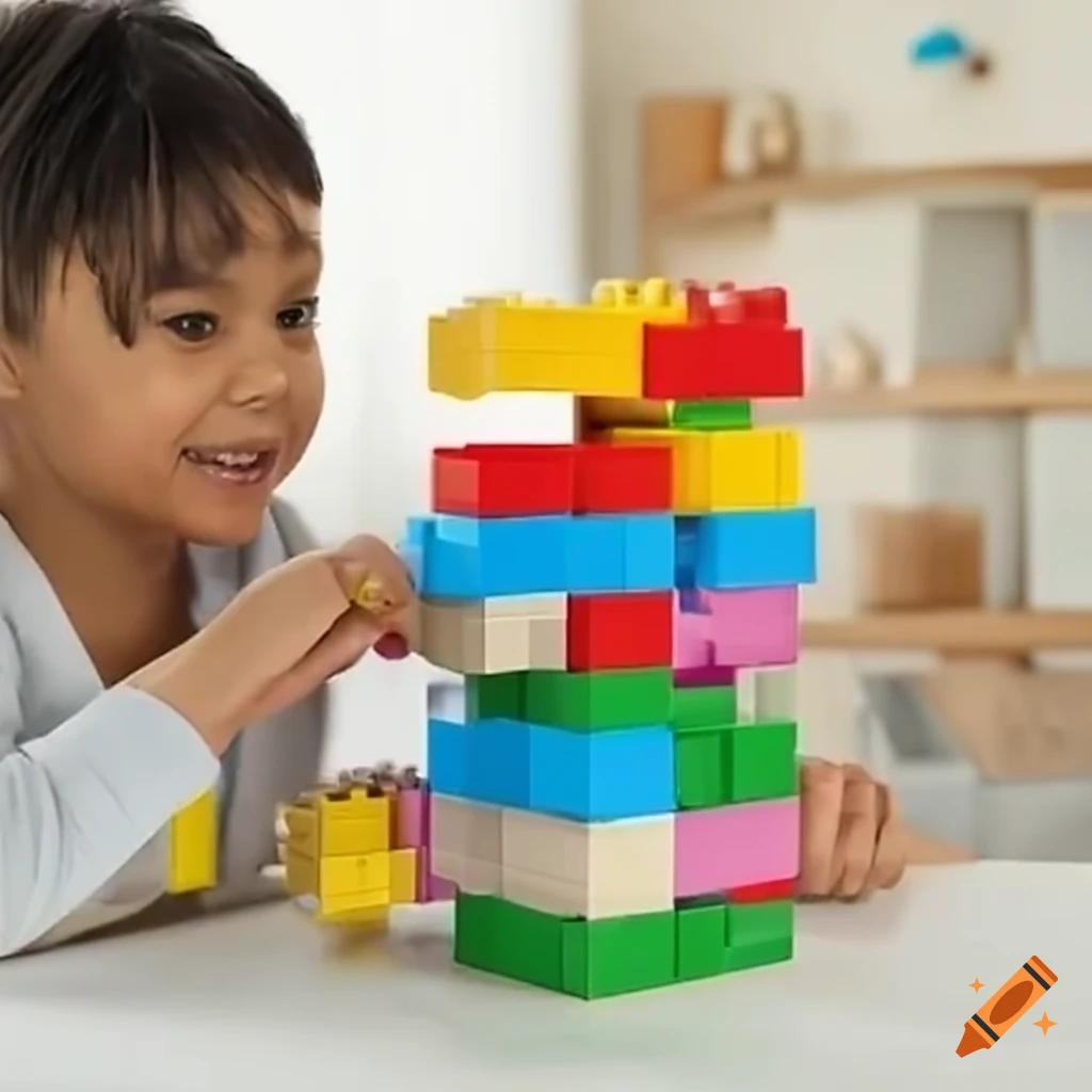 Fantastic block-building adventure on Craiyon