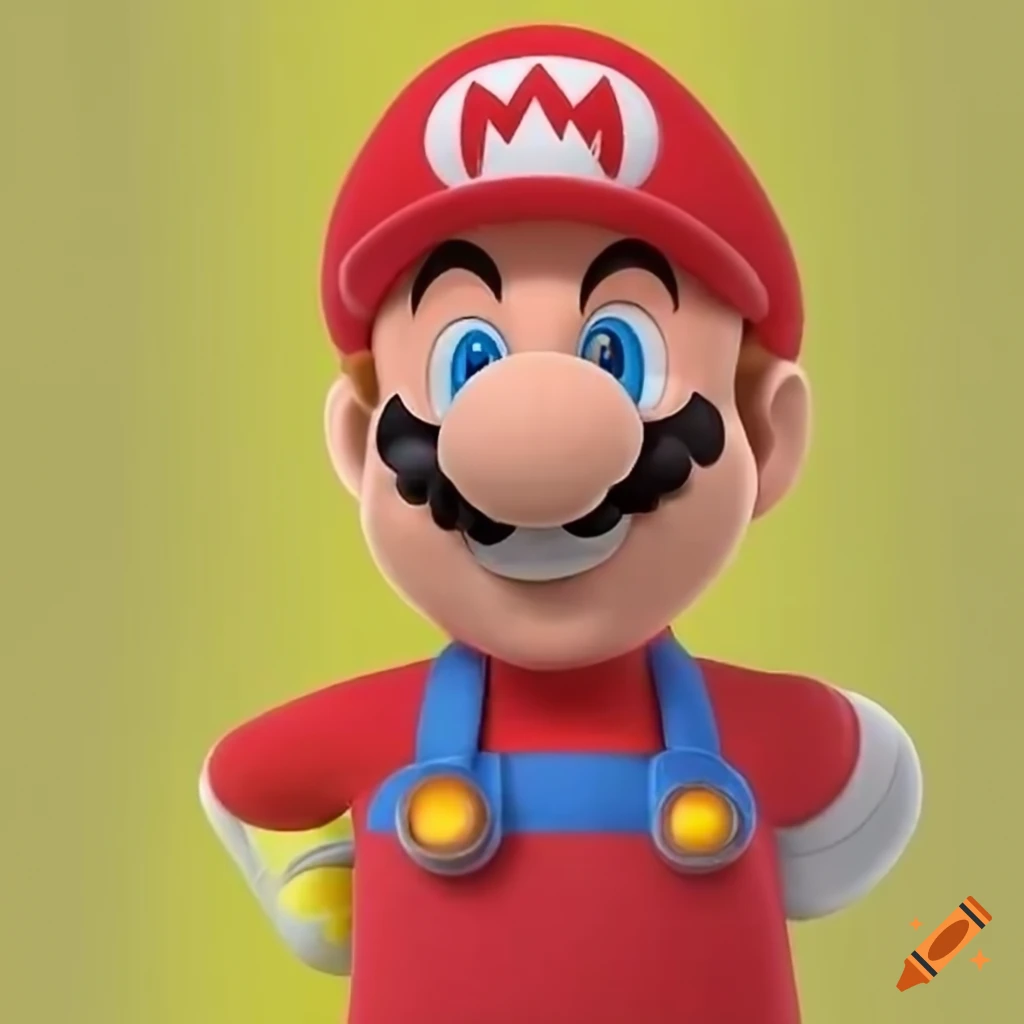 Logo with super mario red and yellow