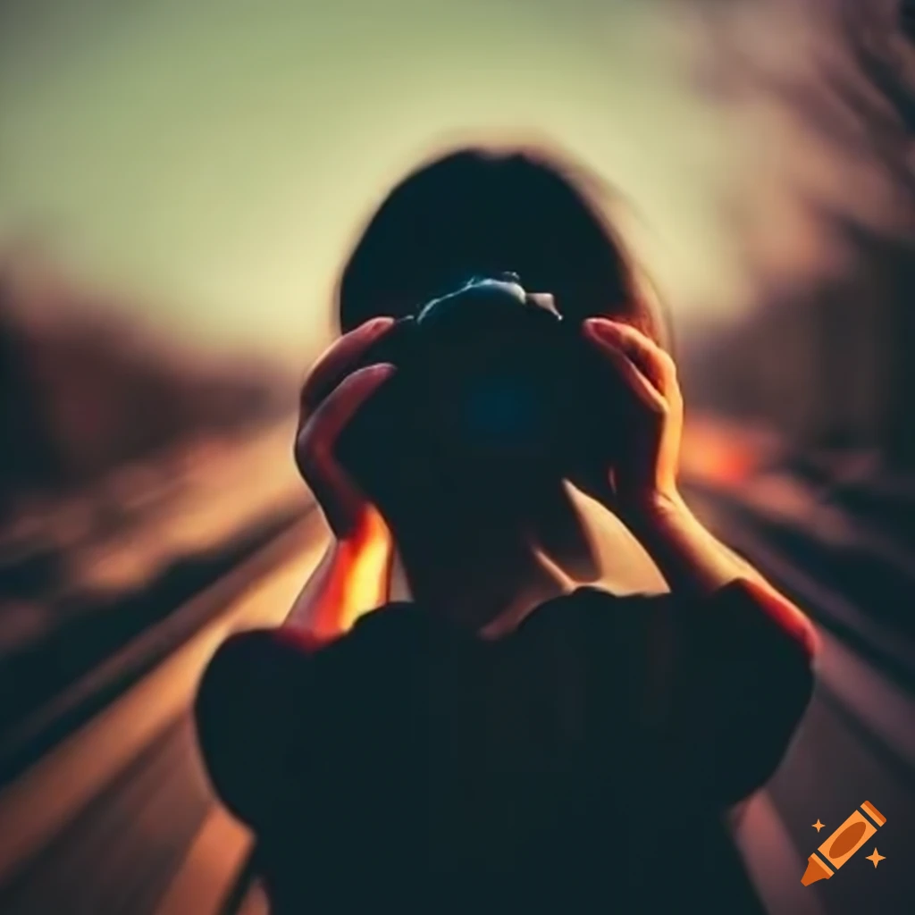Image of a person being looked at from the perspective of a long ...