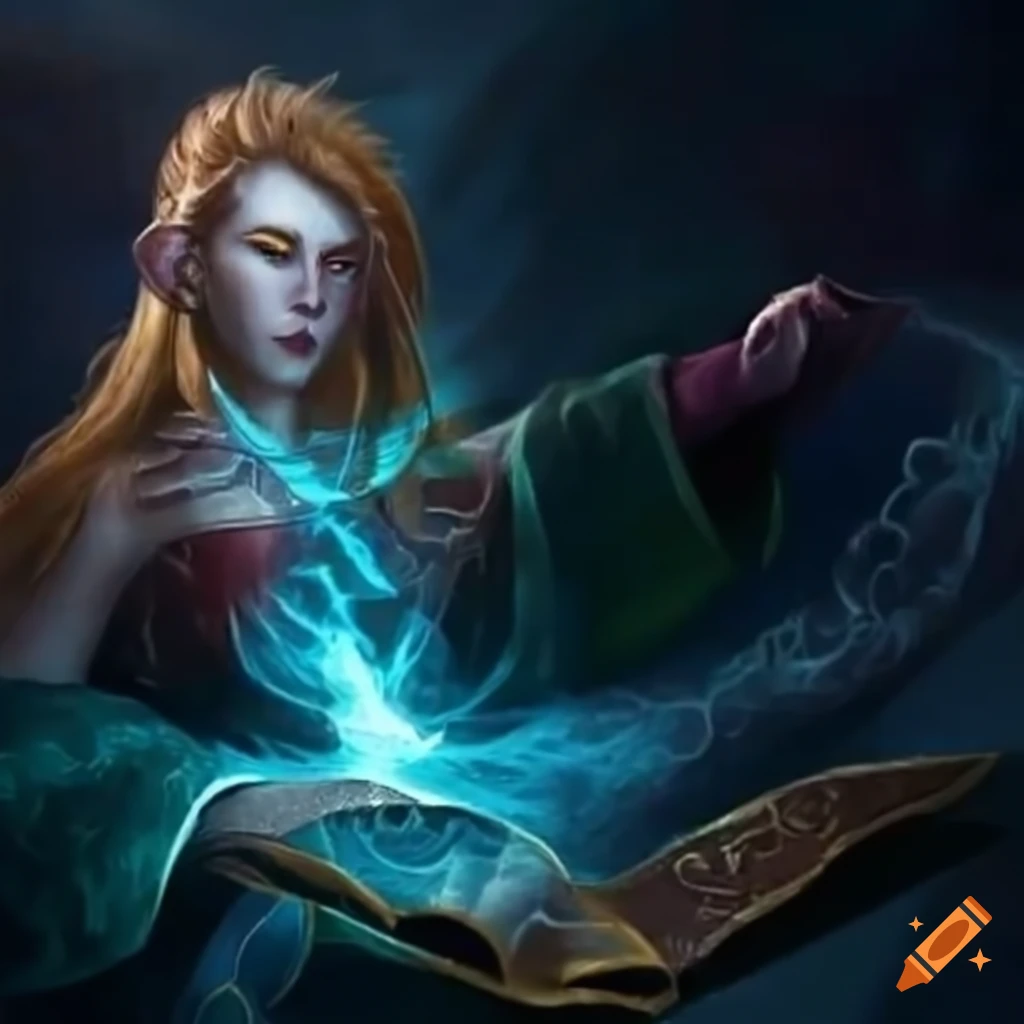 Un mage faisant un rituel magic on Craiyon