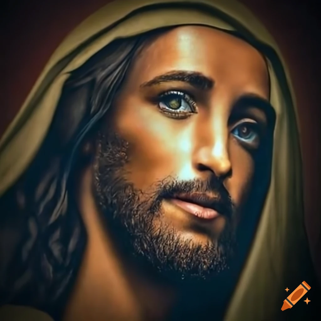 A beautiful portrayal of jesus with a black ethnicity
