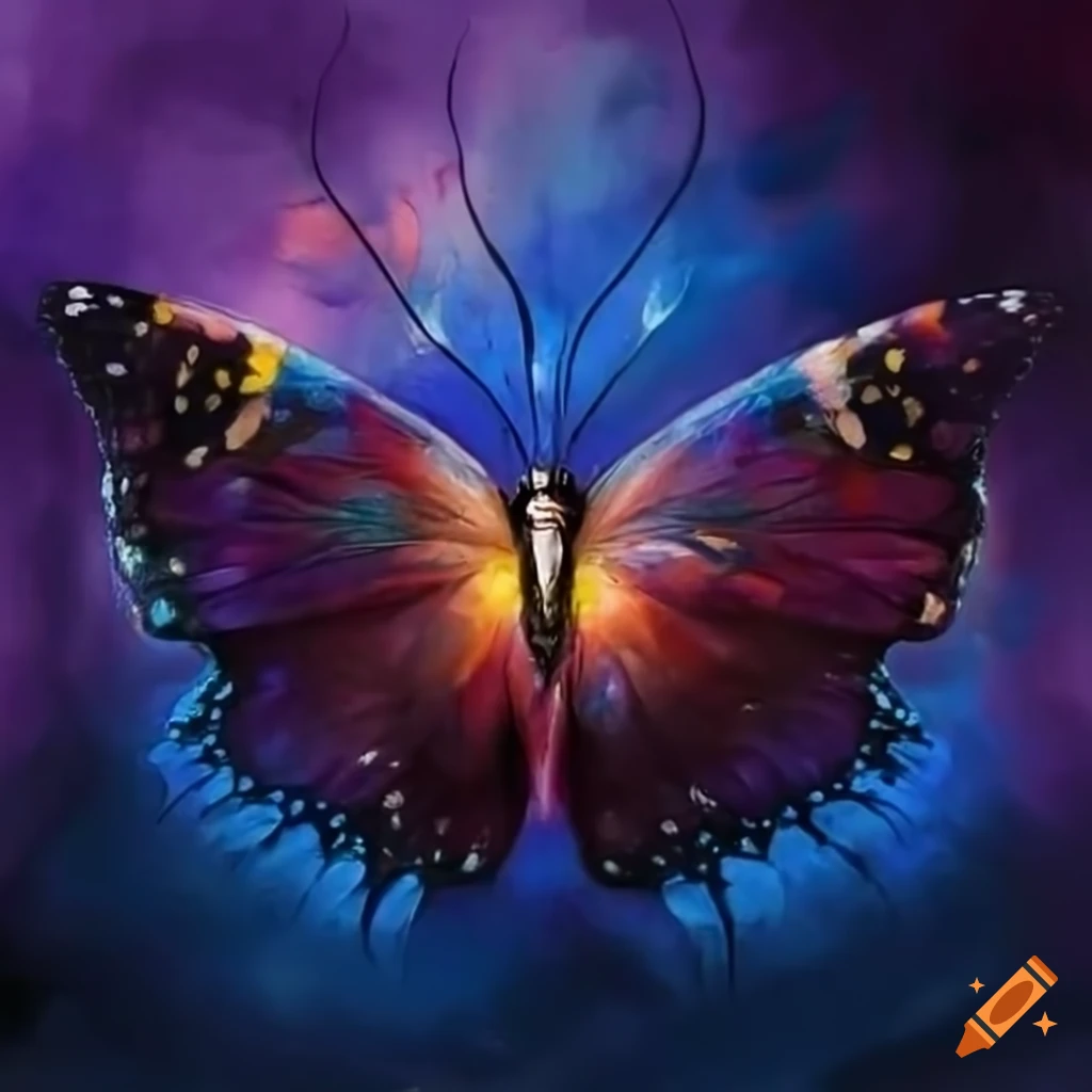 Astral butterfly on Craiyon