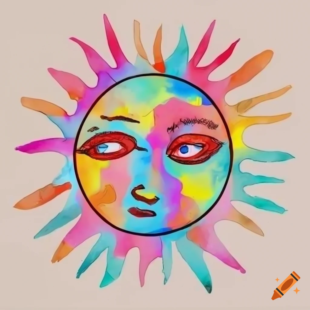 Hippie Sun Drawing