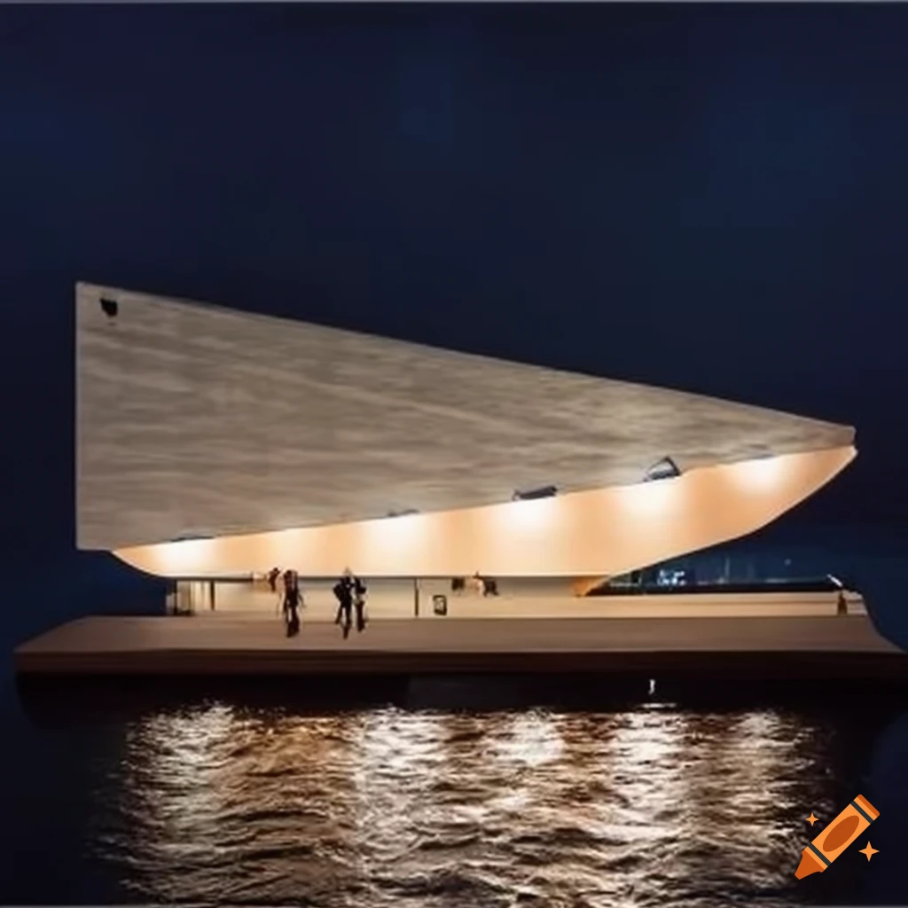 Modern floating theater showcasing unique architectural design and ...