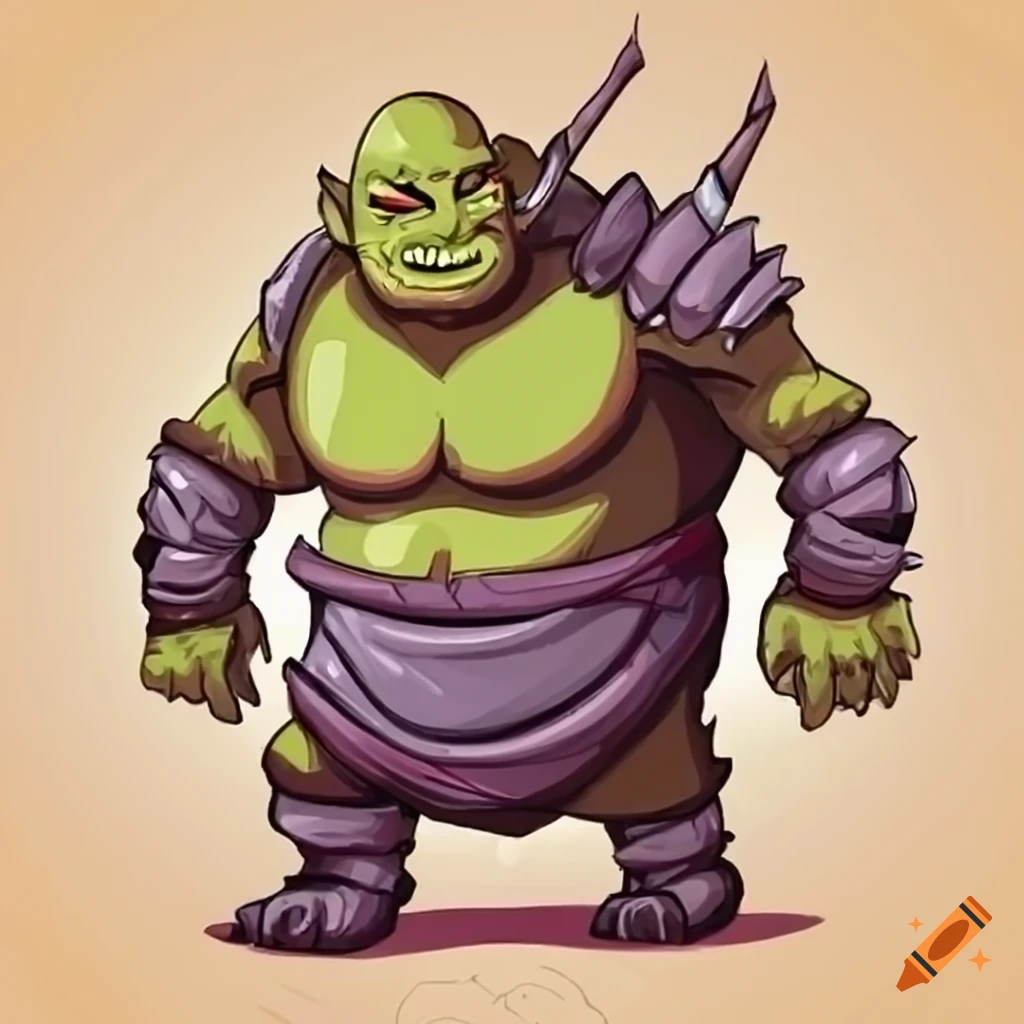 Cartoonish armored ogre