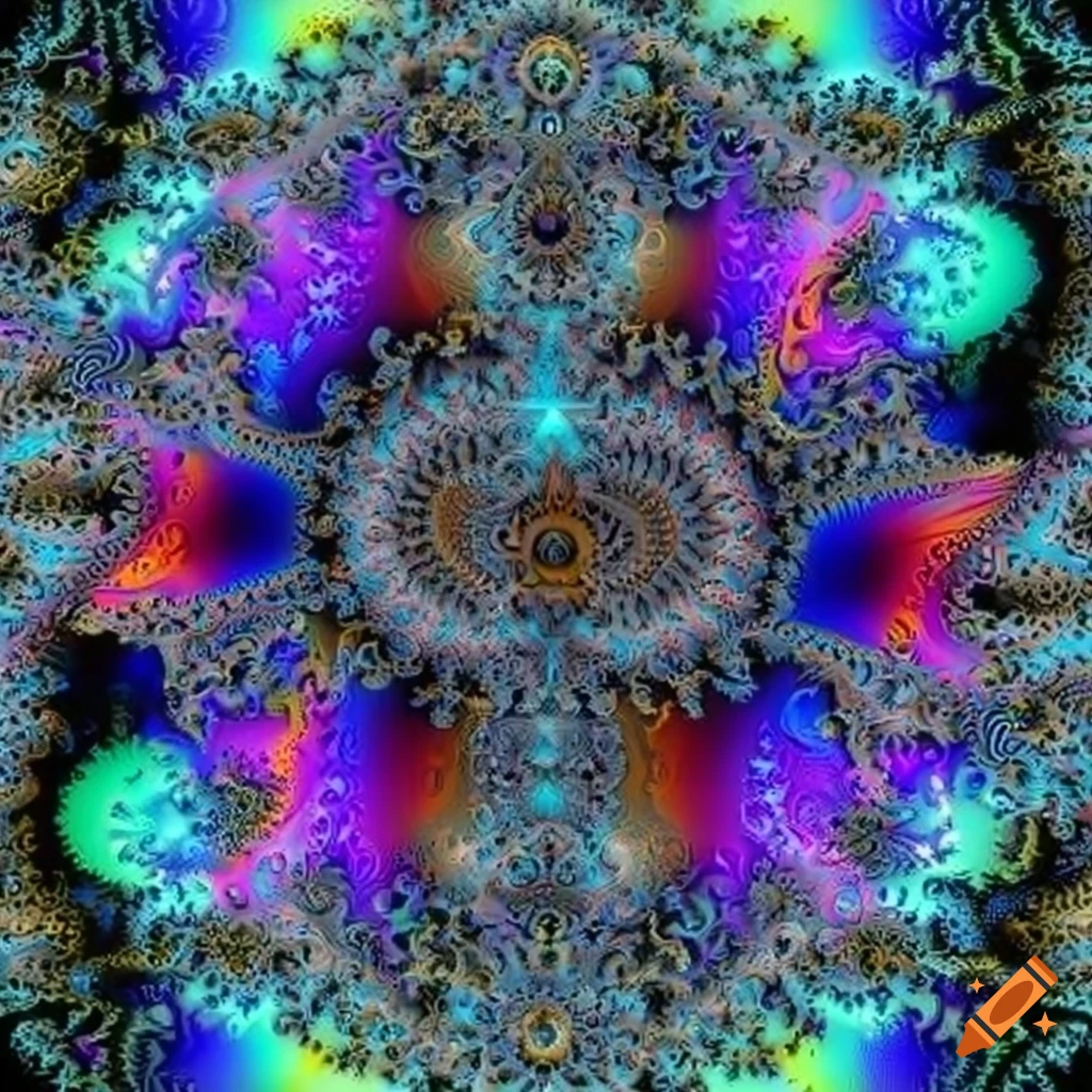 Trippy fractals on Craiyon