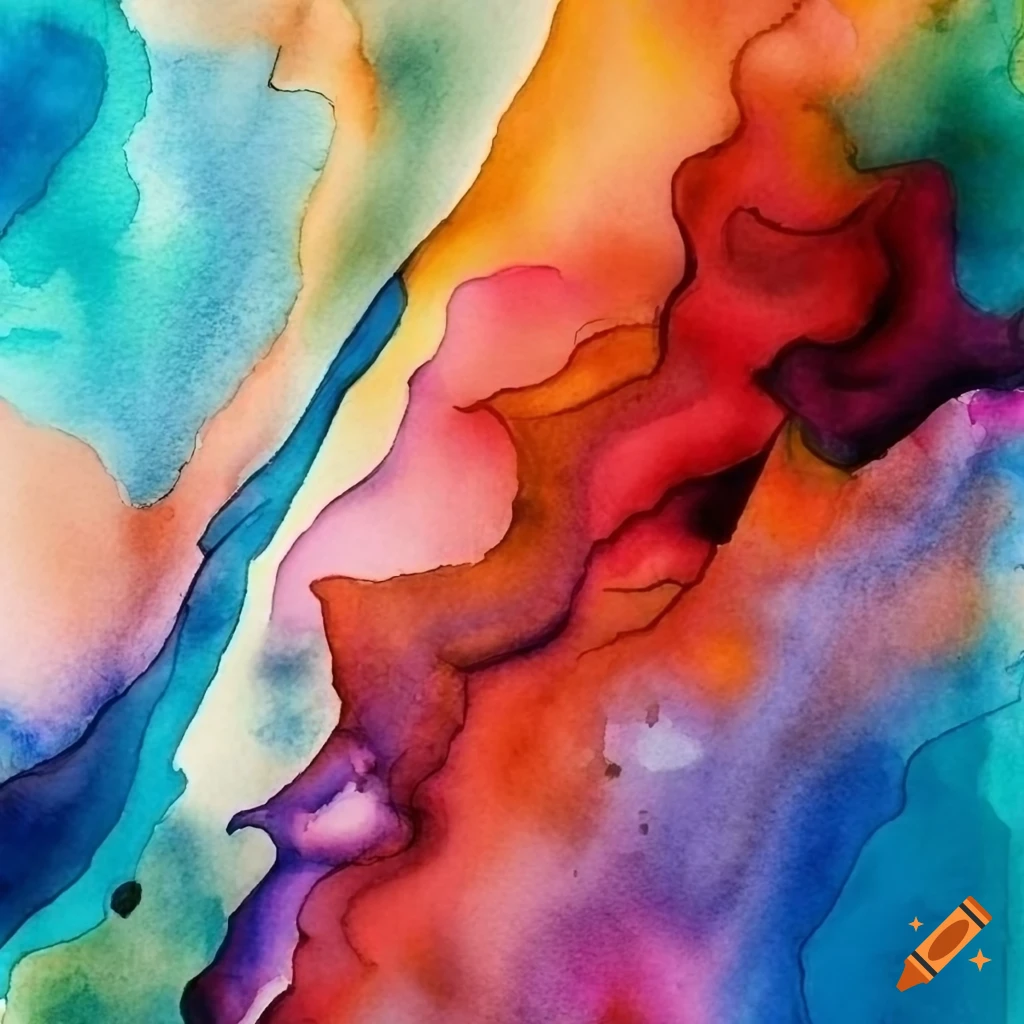 Abstract watercolor on Craiyon