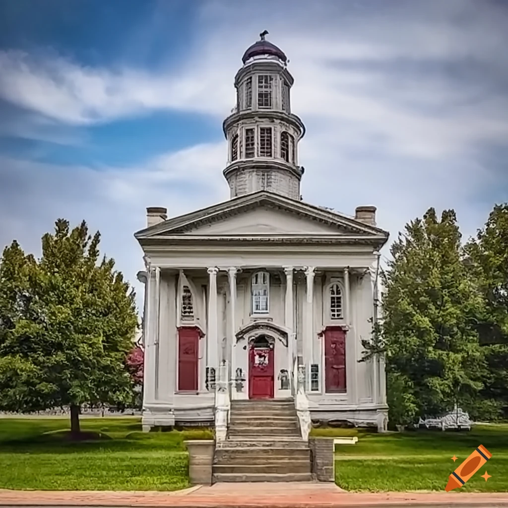 Ohio town court house, historic on Craiyon