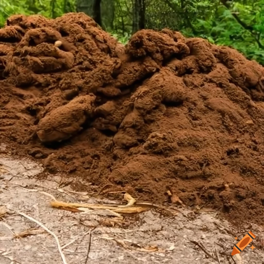 Huge pile of poop at a fence on Craiyon