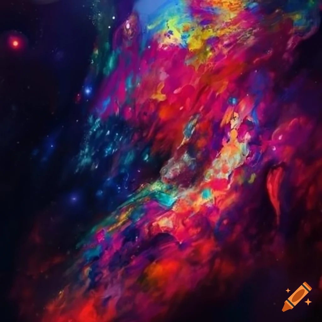 Vibrant abstract space artwork