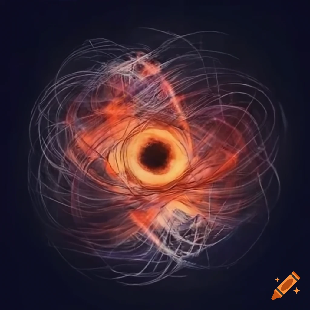 Atom representation of nuclear fission sparking and rotation on Craiyon