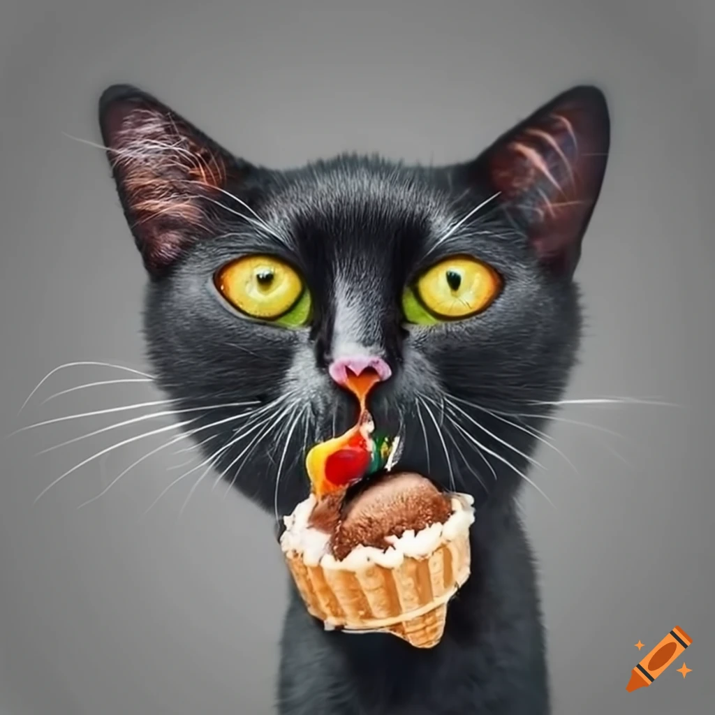Kitten Eating Cupcake