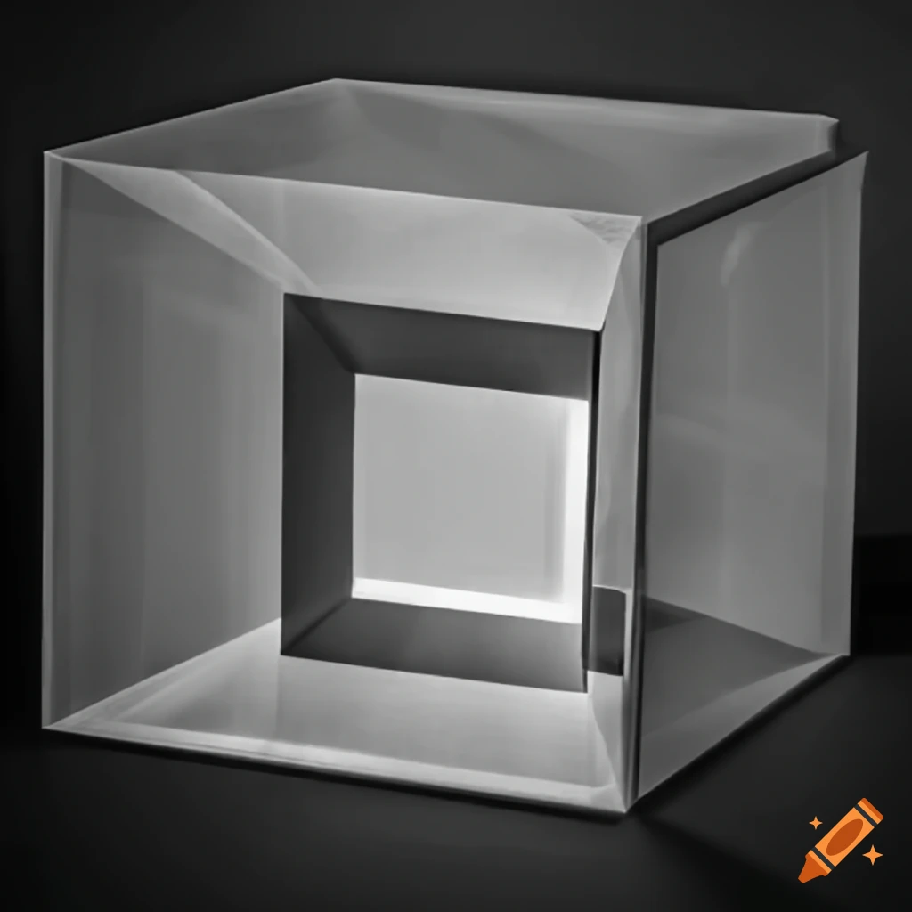 An 4d cube with images in movement