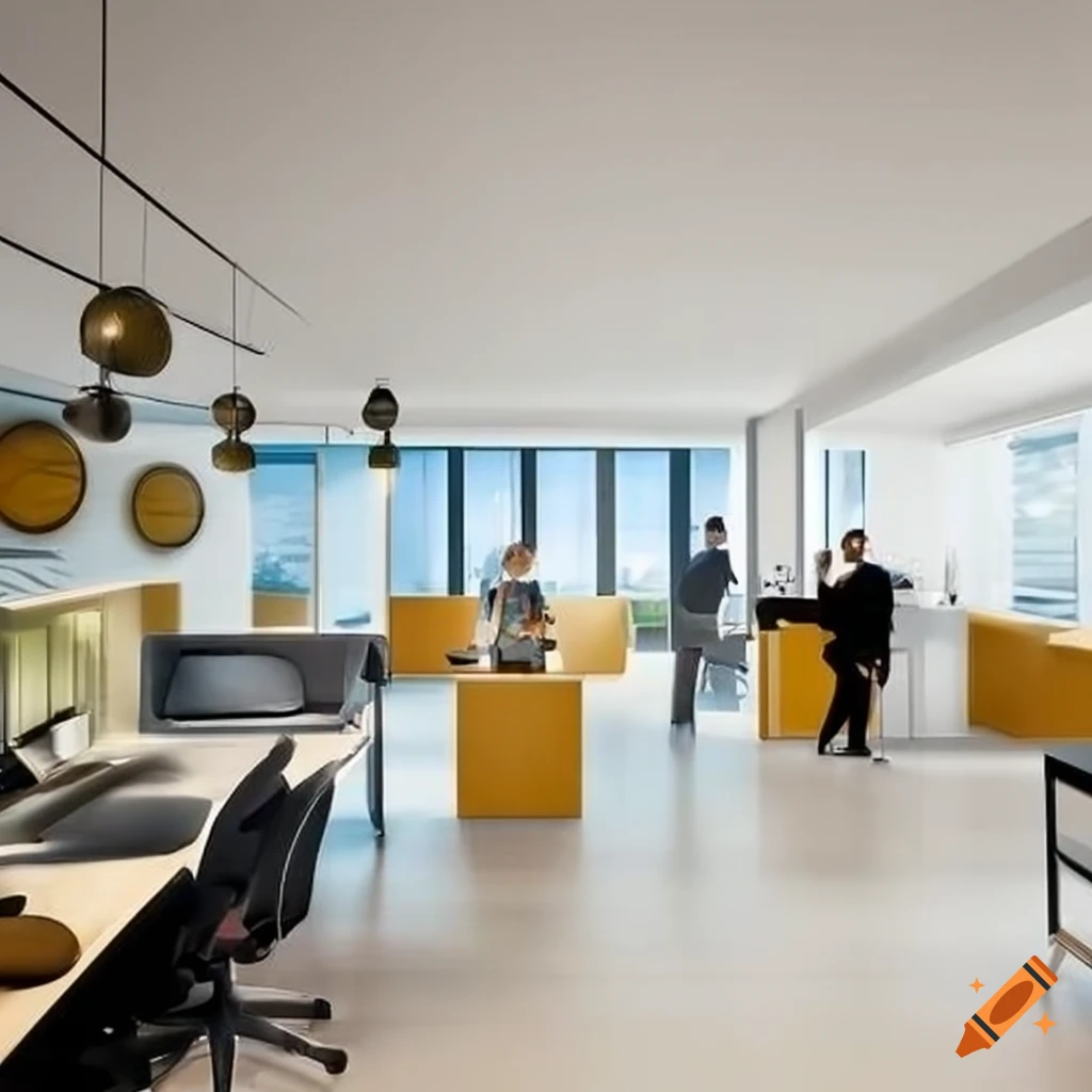 Realistic design architectural interior office space based in miami on ...