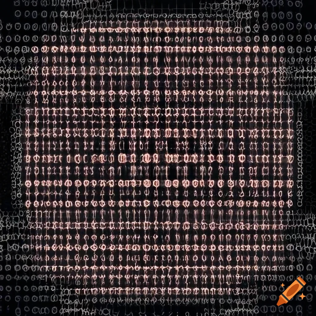 Generate a binary pattern made of 1 and 0 on Craiyon