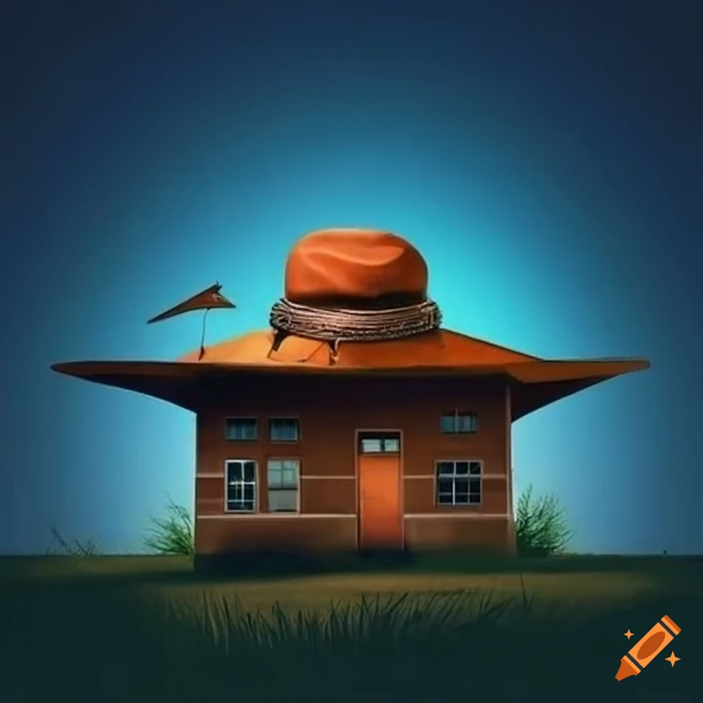 House with a cowboy hat on the top