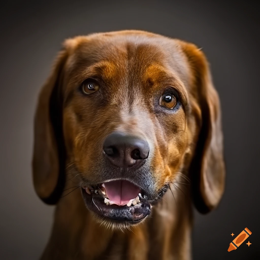 High resolution photo portrait of a dog on Craiyon
