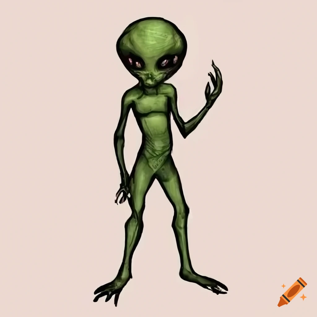 Concept art of a charming genderless alien