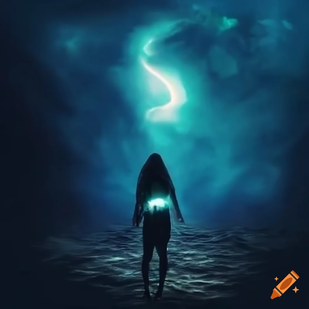 Soul leaving a human and flying into sky