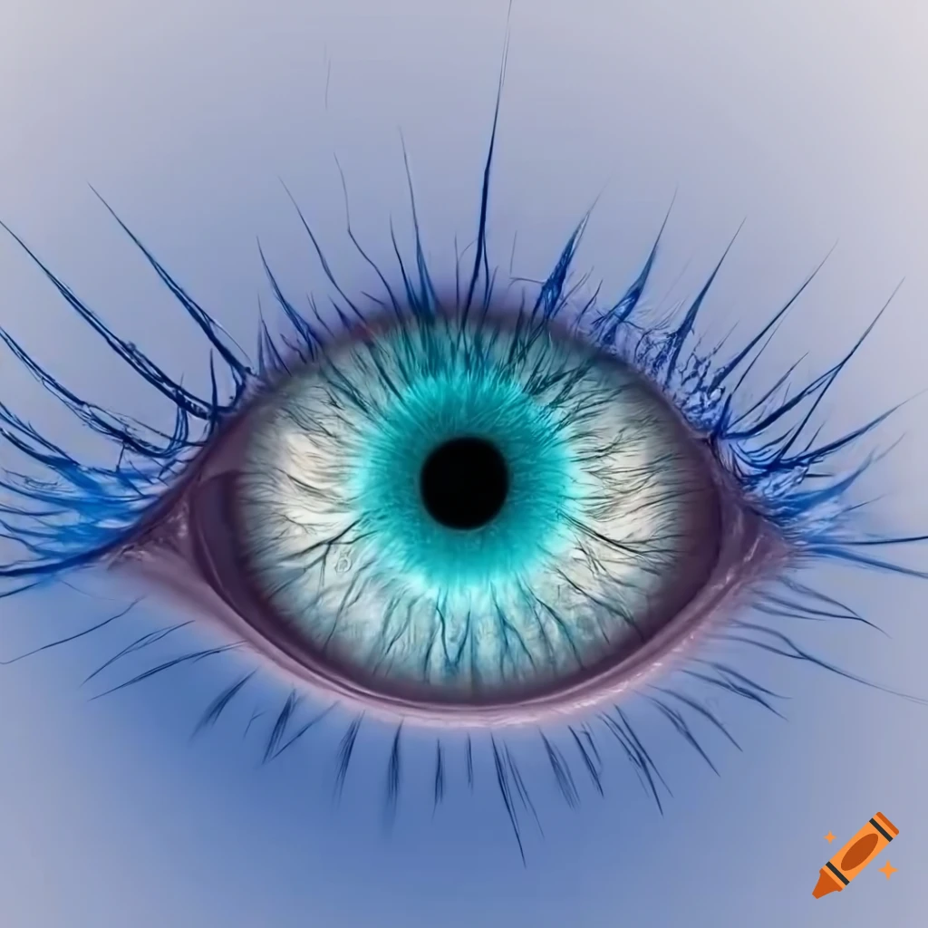 Close-up of a mesmerizing eyes iris with intricate details, 8k, white ...
