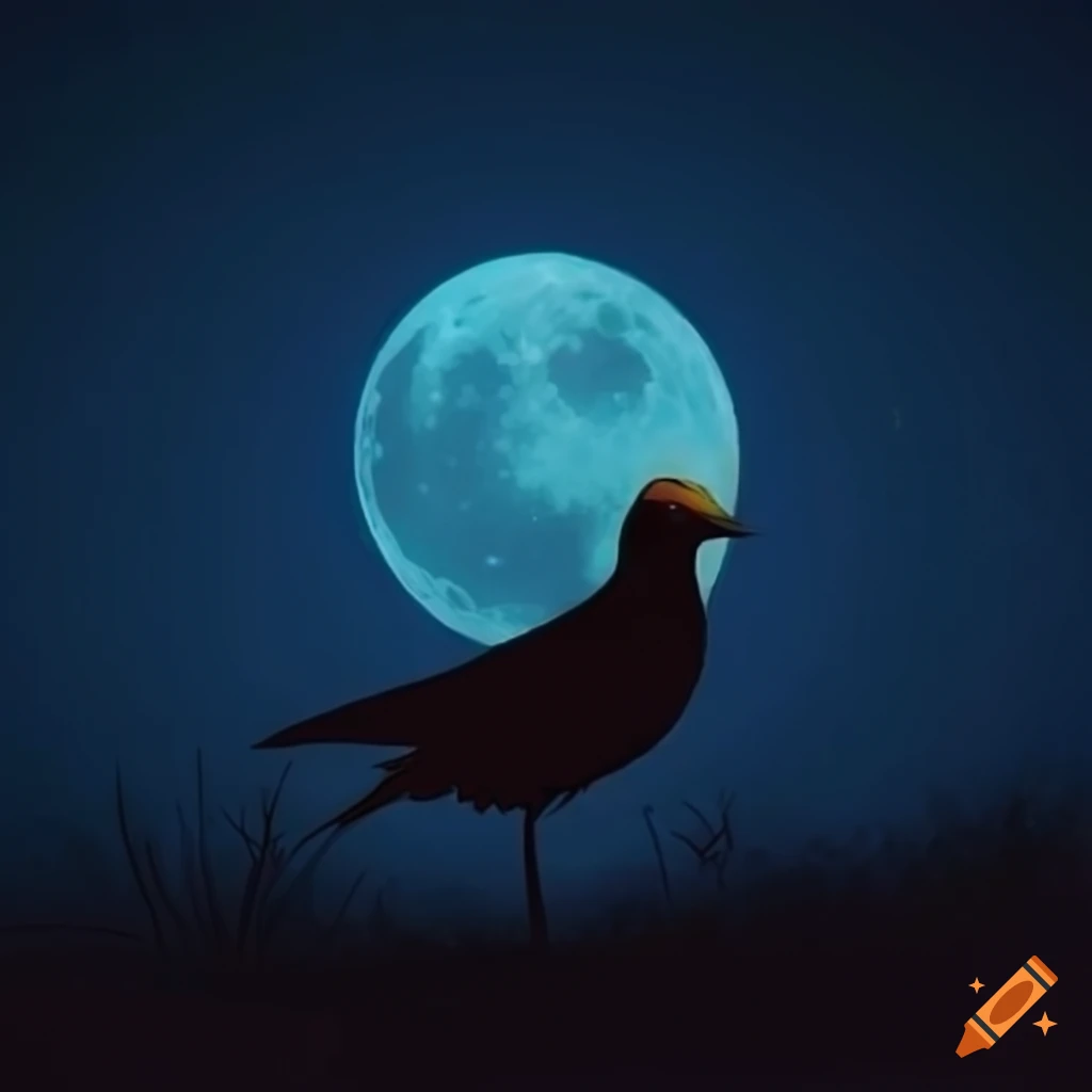 Bird in the moon on Craiyon