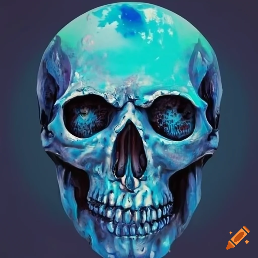 Blue skull