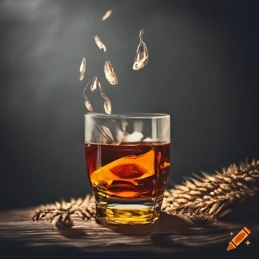 Vivillage, alchemist, distiller, whiskey, grain on Craiyon