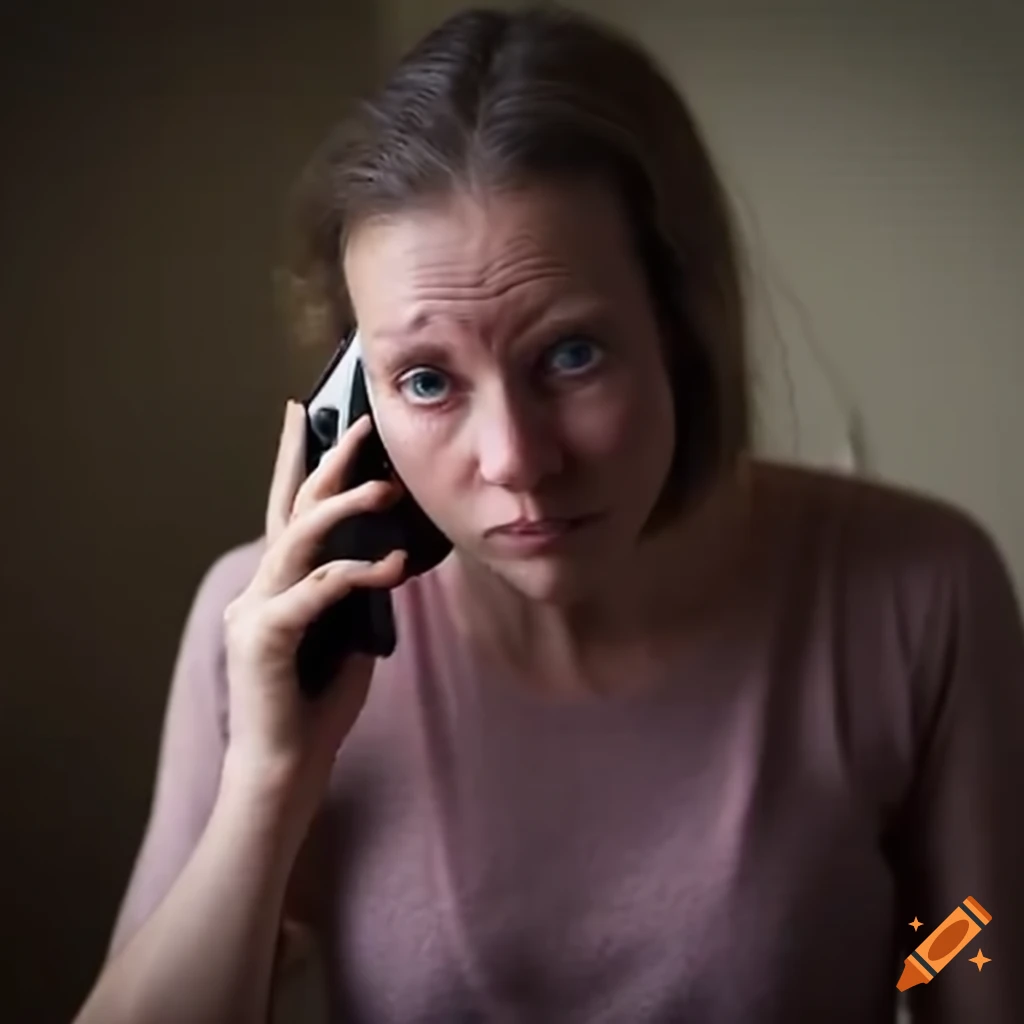 A horrified person talking on the phone