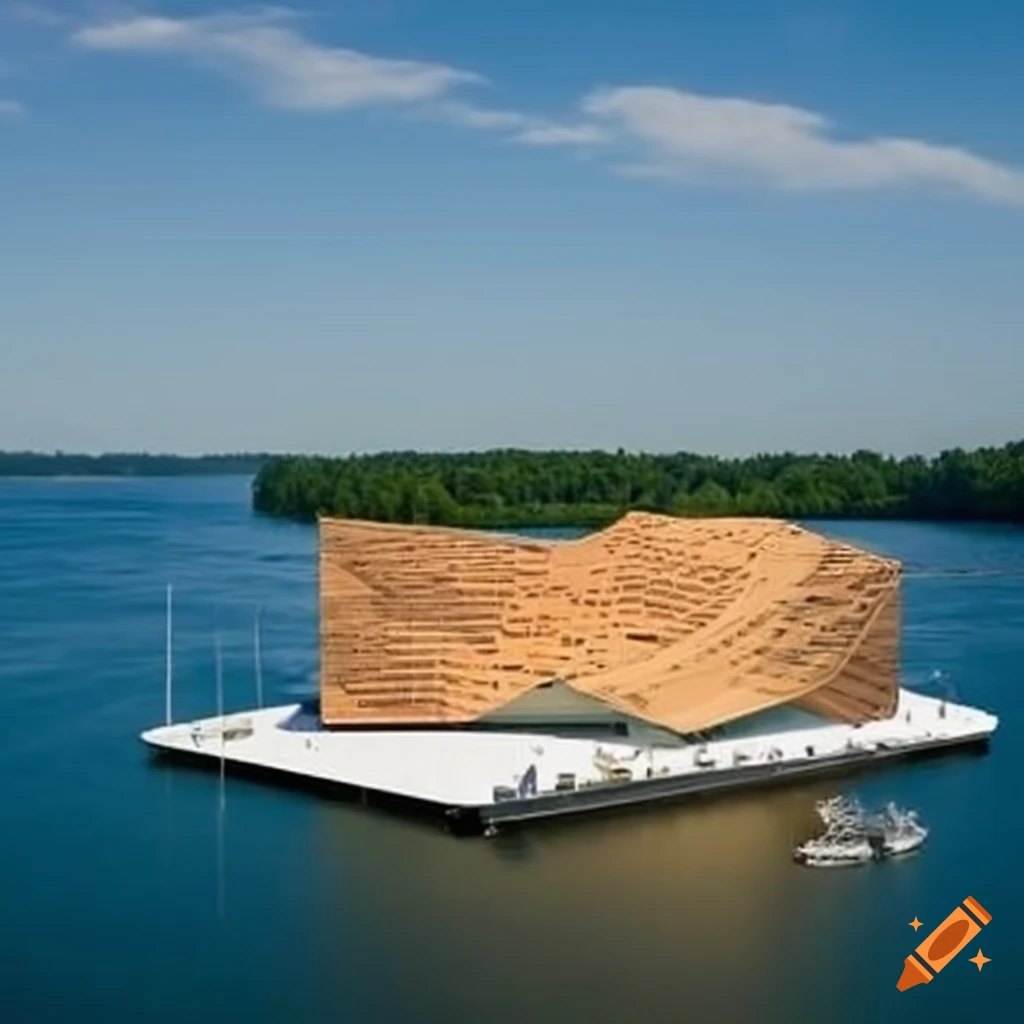 Modern floating theater showcasing unique architectural design and ...