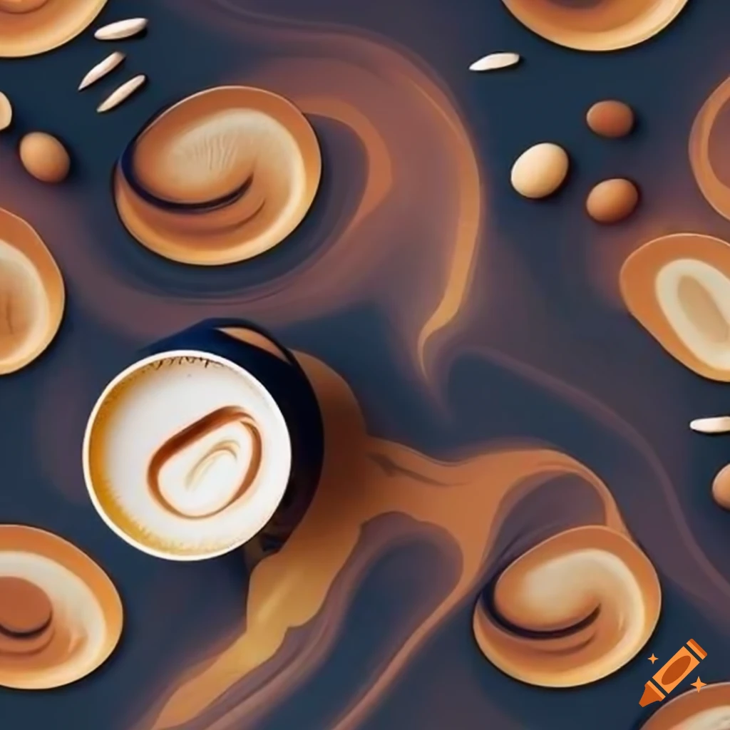 Abstract coffee-themed wallpaper designs for cafes and coffee shops on ...