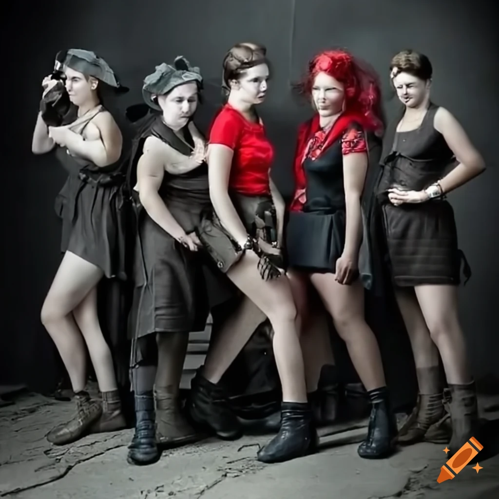 Anarchist army women on Craiyon