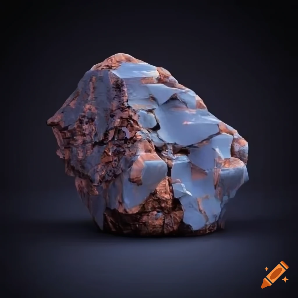 Mithril ore in stone wall on Craiyon