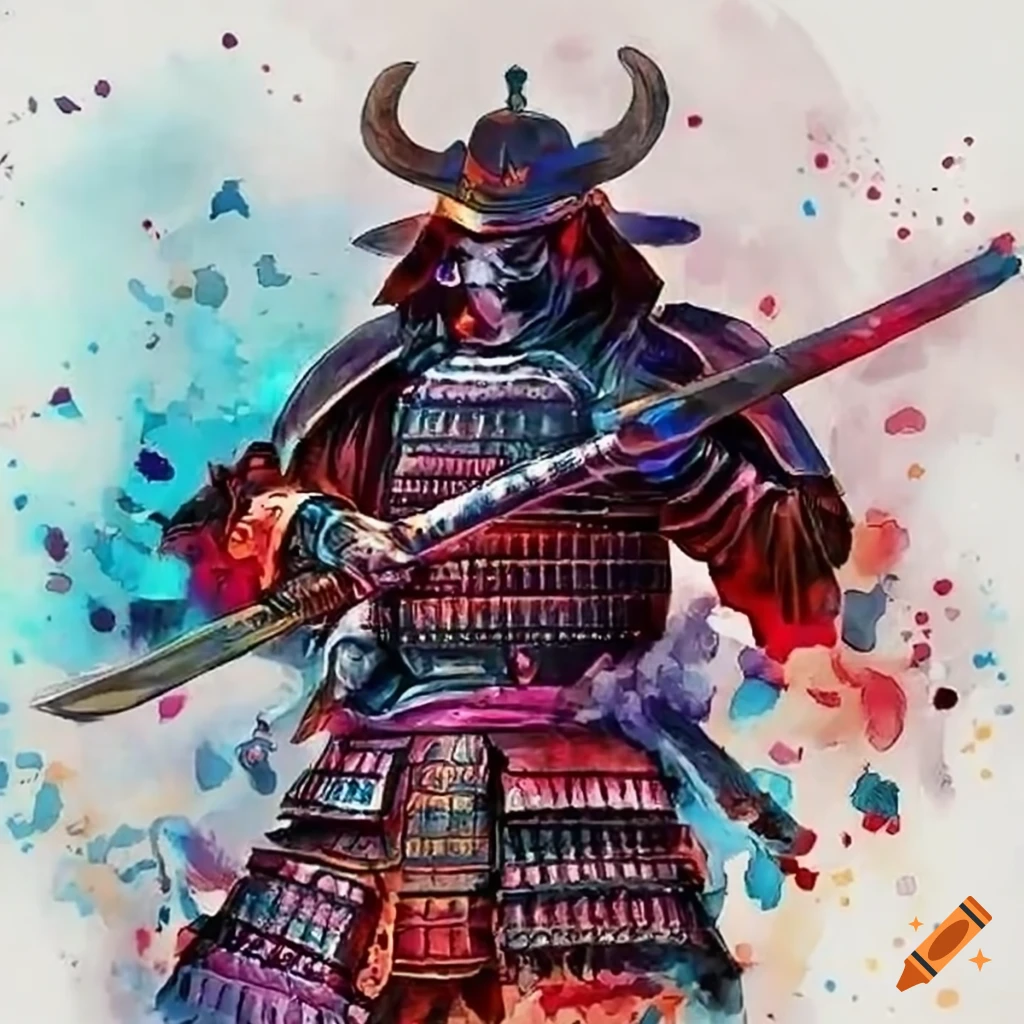 Divine samurai of vengeance wielding a magic sword