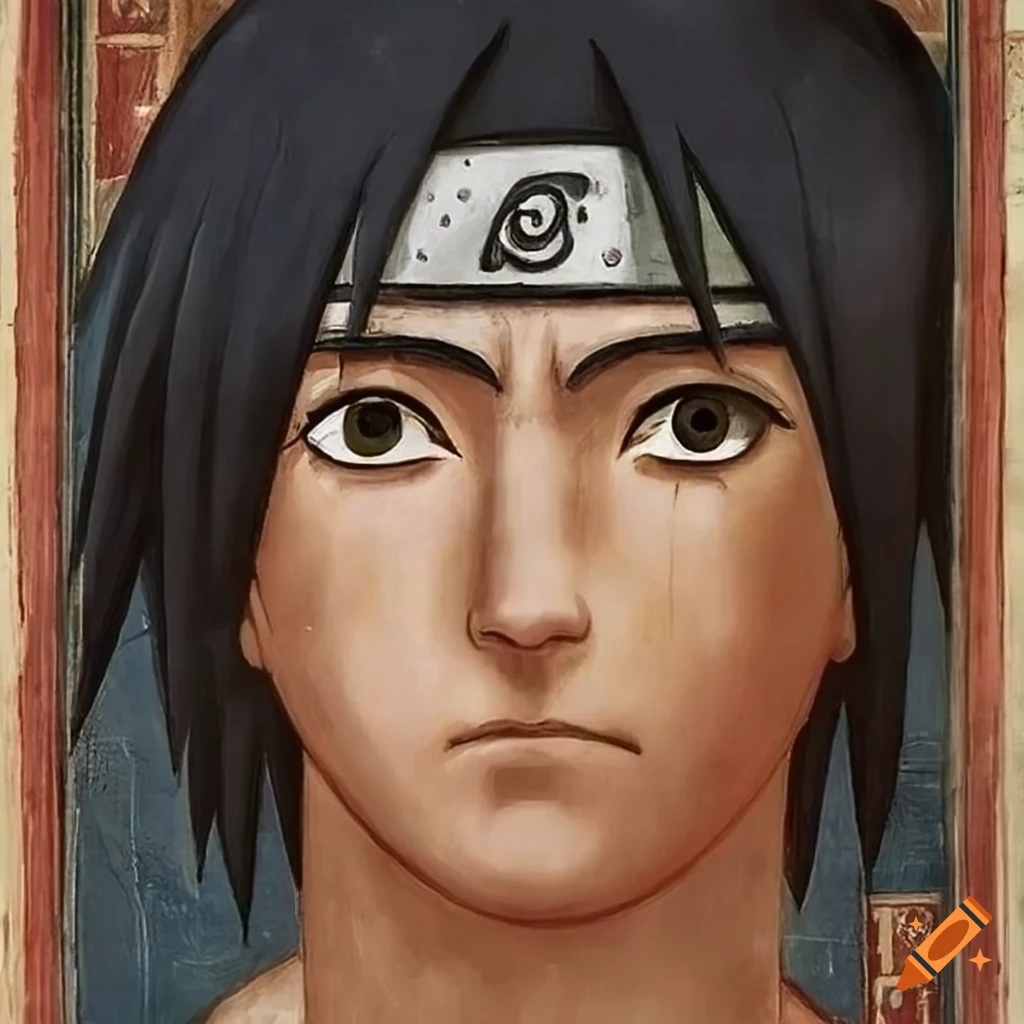 Medieval portrait of Naruto with Sasuke, 1322 Tempera on wood by giotto ...