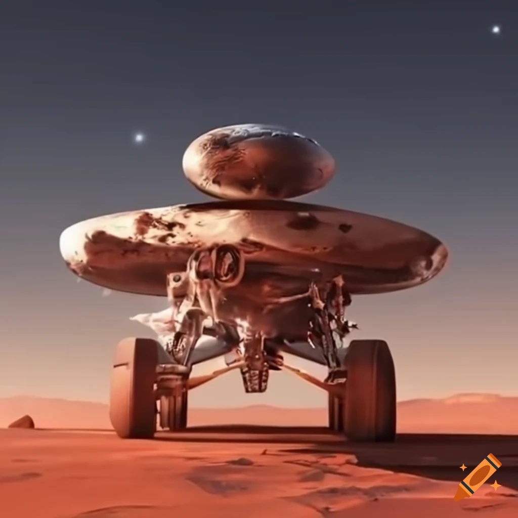 Elon musk driving a tesla on mars on Craiyon