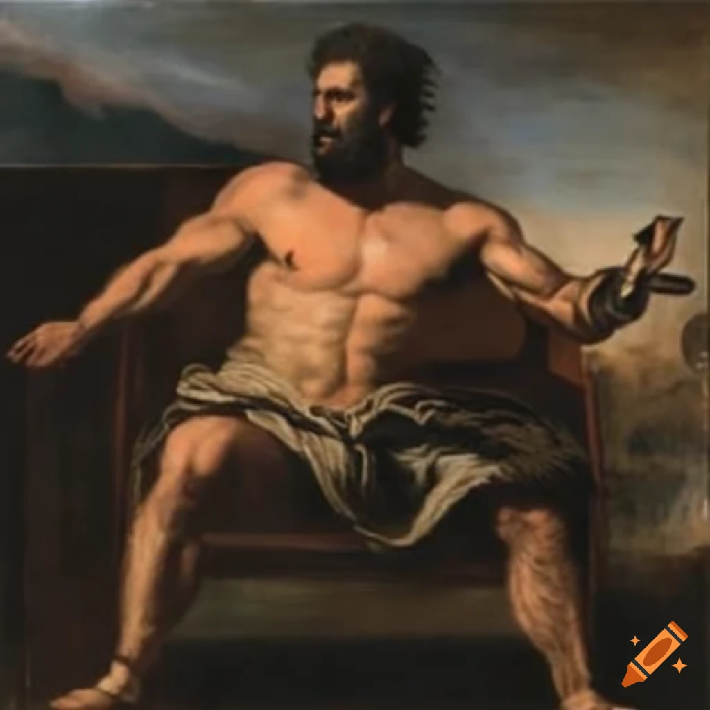 Zeus, the greek god , the stallion on Craiyon