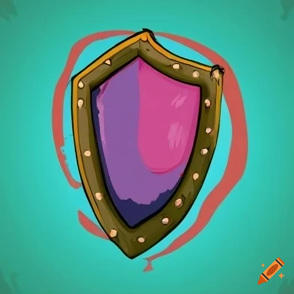 Cartoonish shield on Craiyon